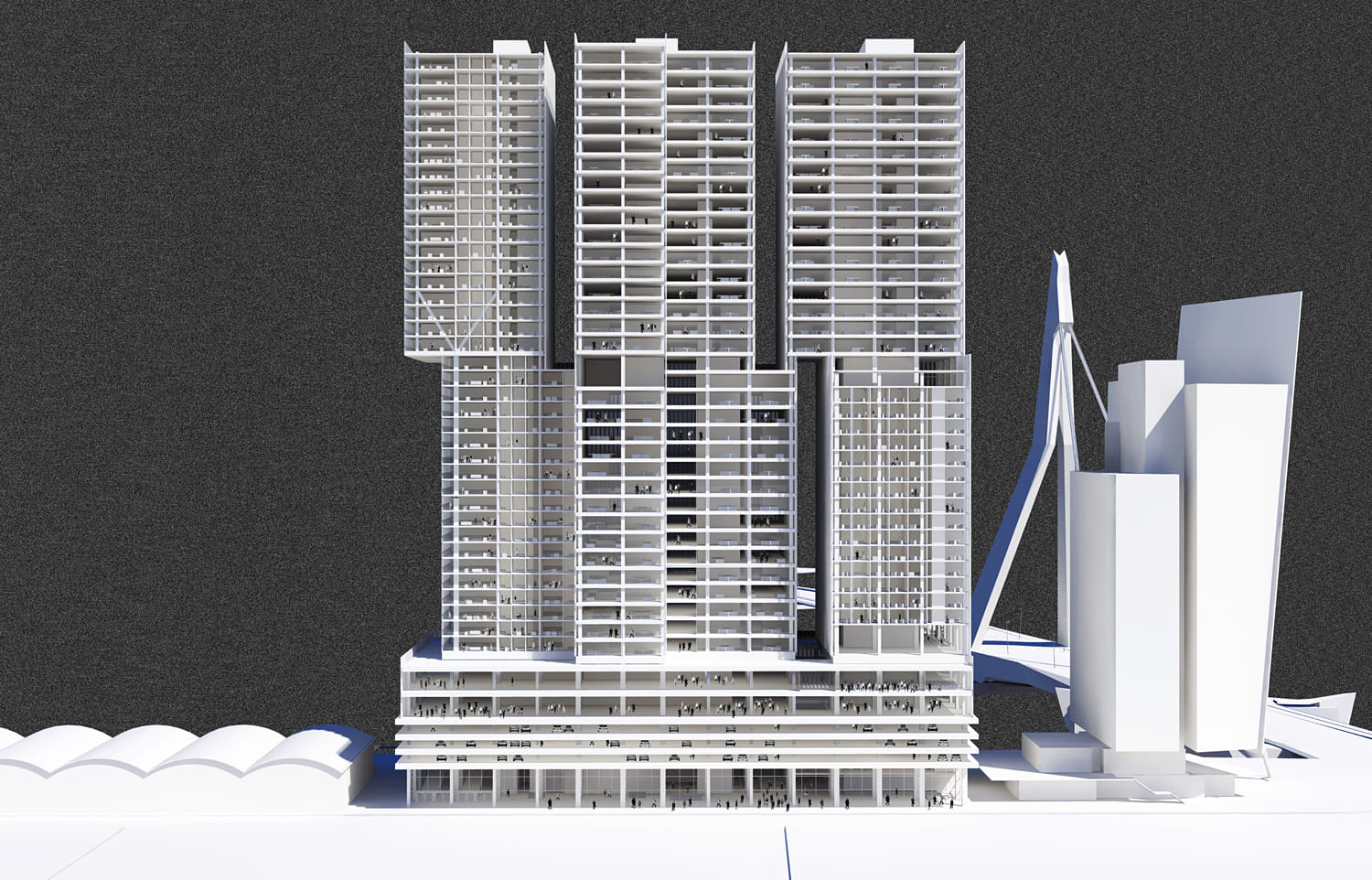 OMA completes De Rotterdam “Vertical City” Tower | Gallery | Archinect