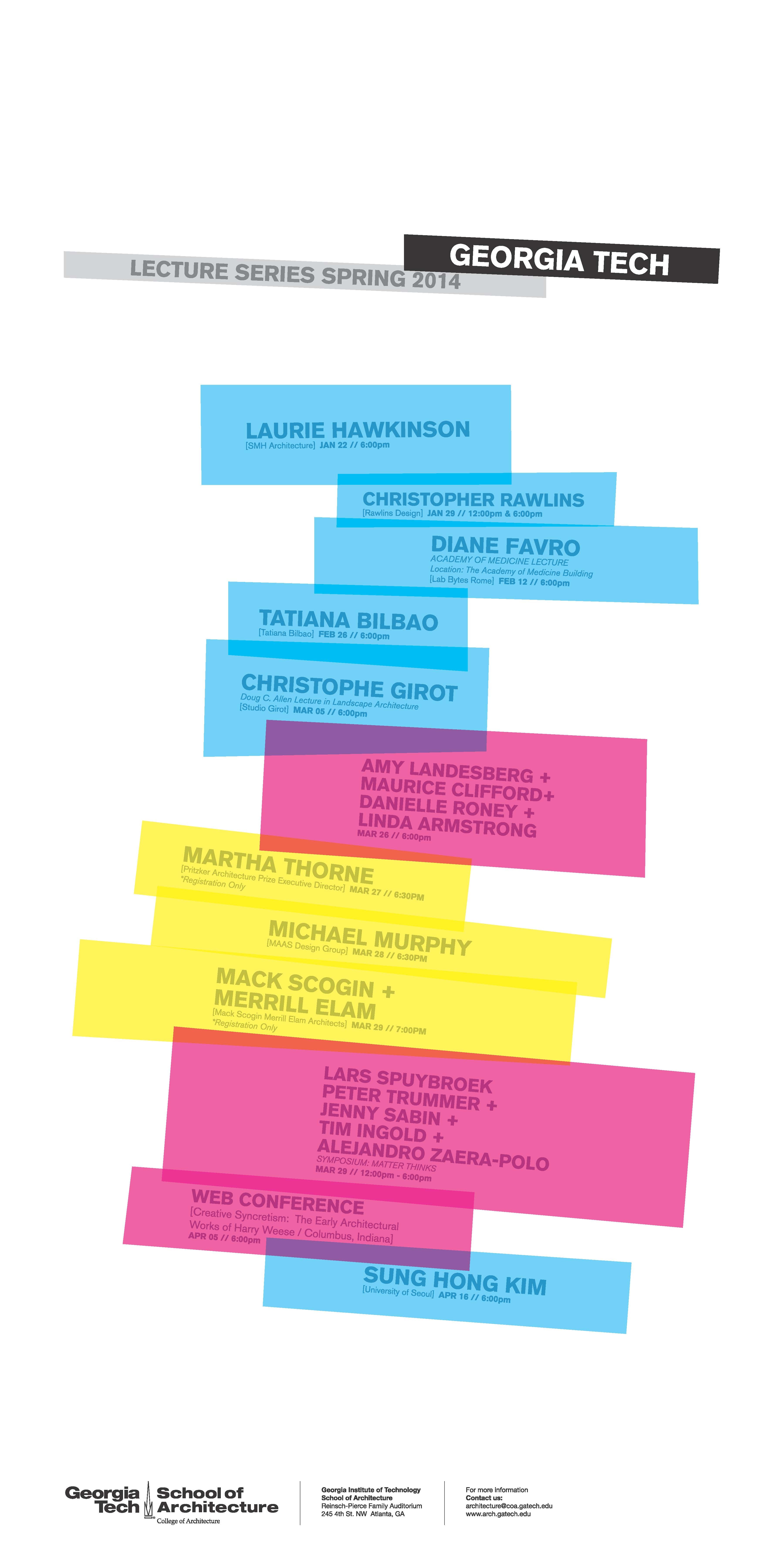 Get Lectured: Georgia Tech, Spring '14 | Gallery | Archinect