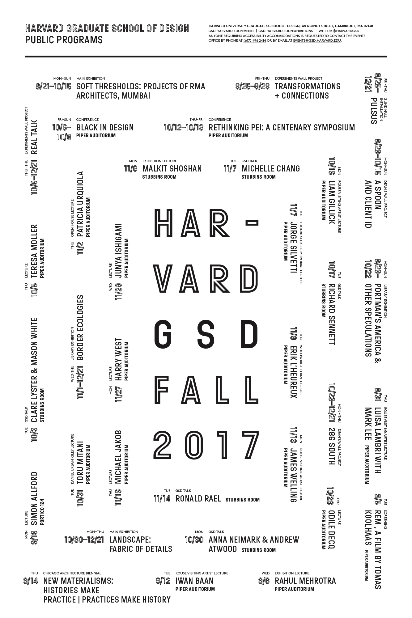 Get Lectured: Harvard GSD, Fall '17 | News | Archinect