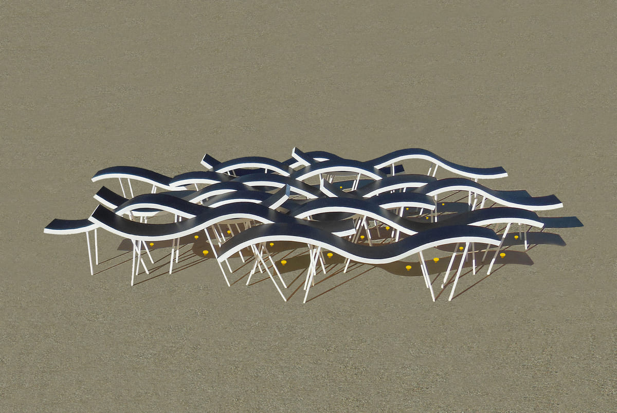 The Solar Wave Canopies | michael jantzen | Archinect