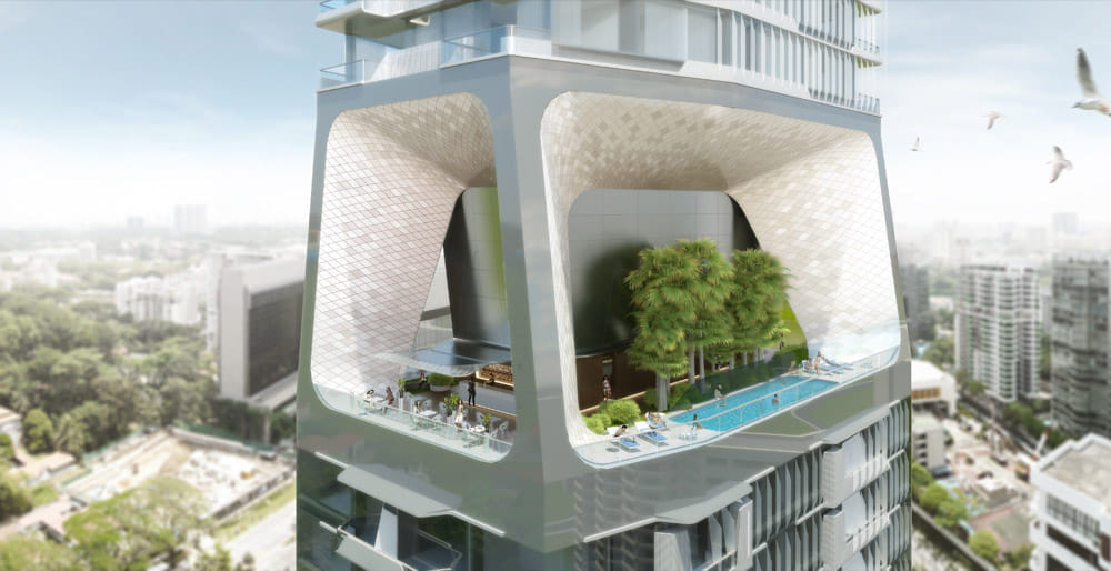 UNStudio’s design for The Scotts Tower unveiled in Singapore