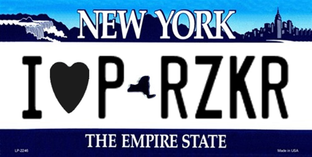 In New York, you can get a vanity license plate made special for ...