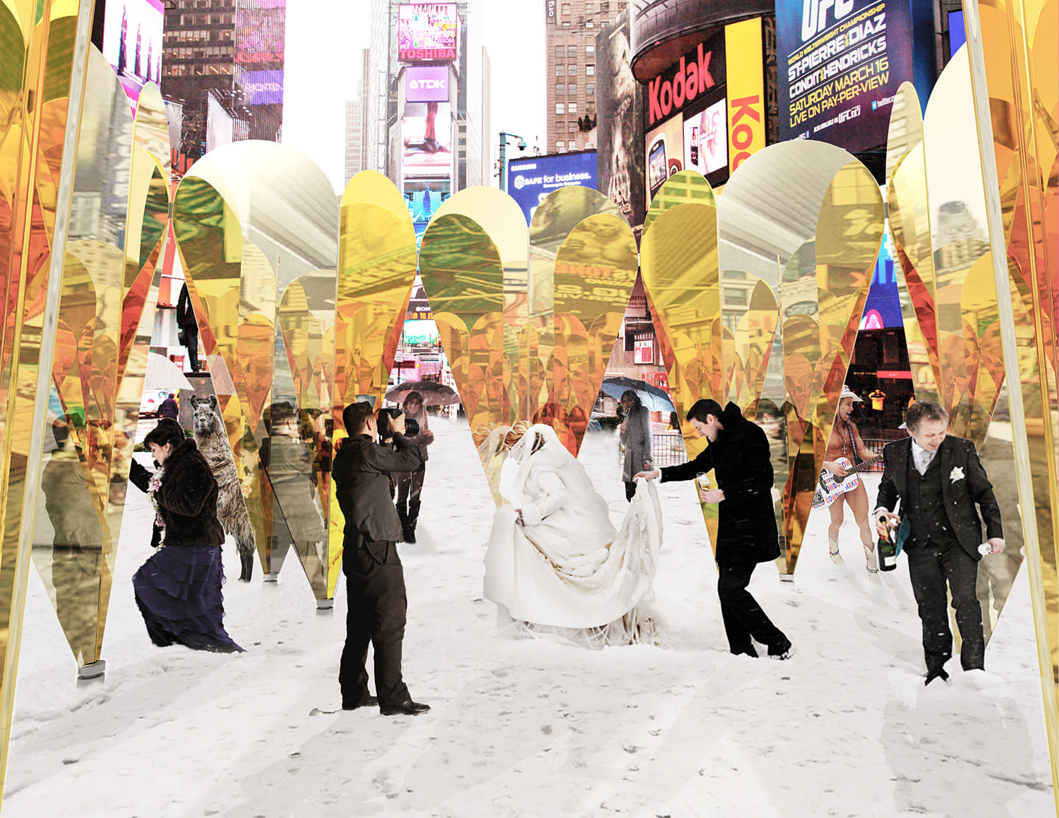 Collective-LOK's golden "Heart of Hearts" wins the 2016 Times Square ...