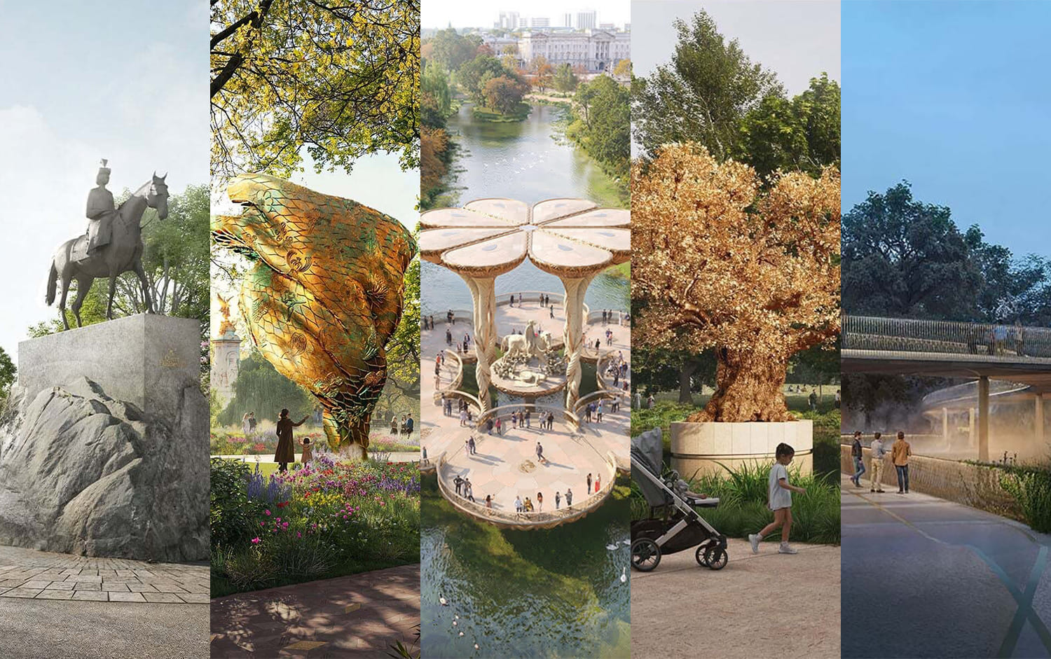 Take a closer look at the five Queen Elizabeth II Memorial proposals ...