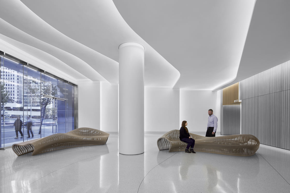 301 Howard Street Lobby | Huntsman Architectural Group | Archinect