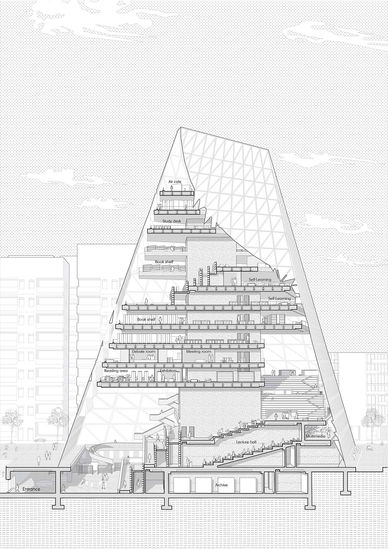 Just Open Architecture proposes a new public library typology with ...